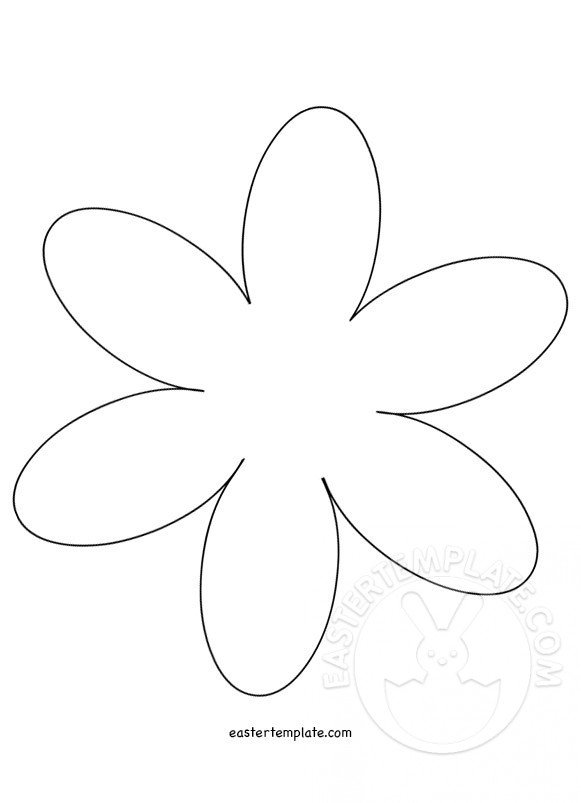 6 Petal Flower Template Easter Template