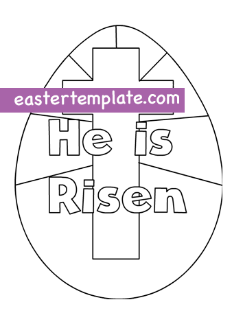 Easter egg with the cross | Easter Template