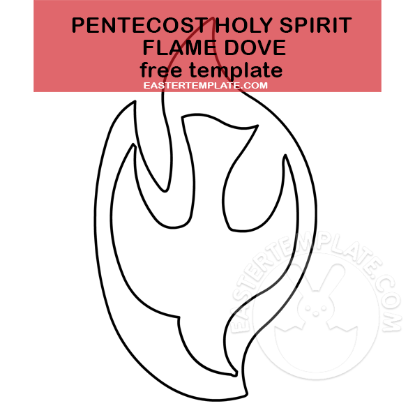 Pentecost Holy Spirit Flame Dove Easter Template