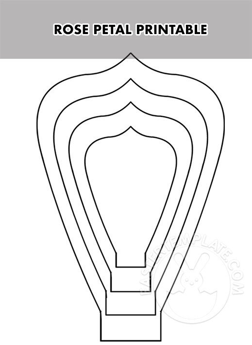 Free Printable Rose Petal Template Free Templates Printable