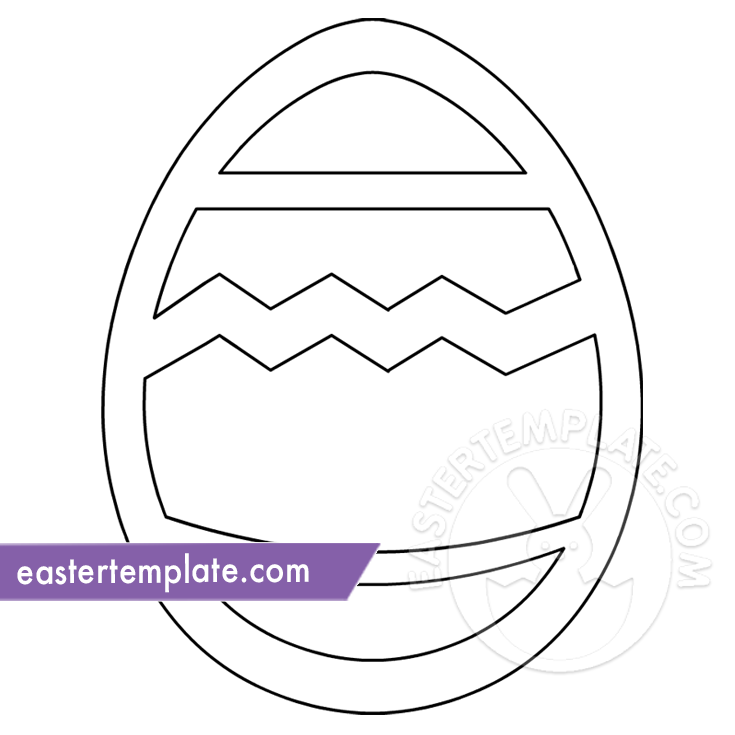 Stained Glass Easter Egg template | Easter Template