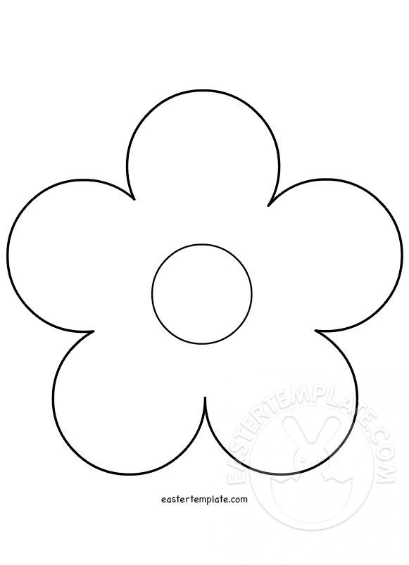 5 Petal Flower Template Easter Template