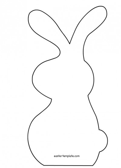 Bunny Rabbit Spring Decorations Shape - Easter Template