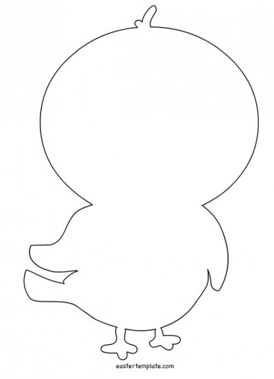 Baby chick template - Easter Template