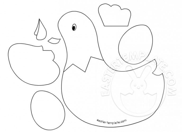 Craft Template - Hen - Easter Template