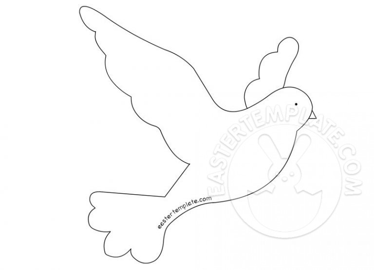 Flying dove pattern - Easter Template