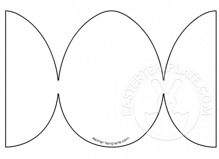 Easter egg foldable card template - Easter Template