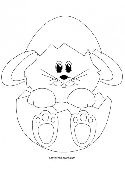 Rabbit in the egg - Easter Template