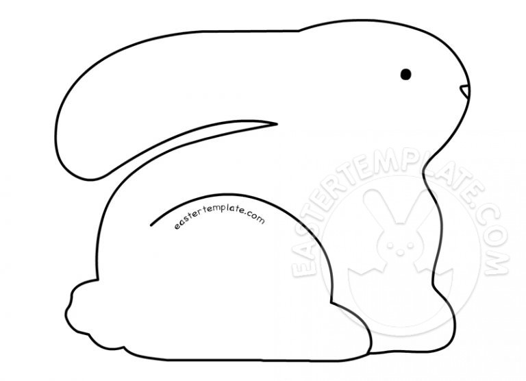 Bunny Rabbit Cutout Shape - Easter Template