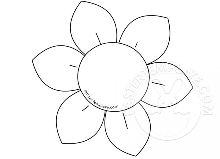 Flower Coloring Page Flower Outline Sheet - Easter Template