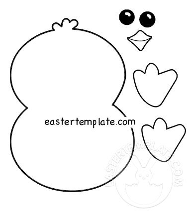 Easter Chick Craft Pattern printable - Easter Template