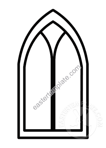 Stained glass church window template | Easter Template