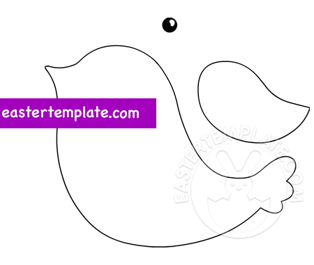 Bird felt pattern printable - Easter Template