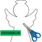 Paper angel template free - Easter Template