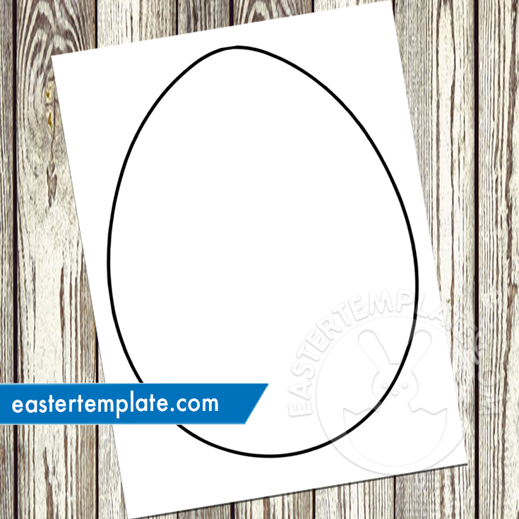 Free Egg Shape Template - Easter Template