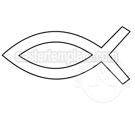 Christian fish symbol template - Easter Template