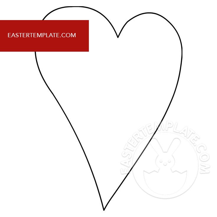 Large Heart shape pdf - Easter Template