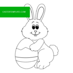 Printable Rabbit Tracing Page - Easter Template