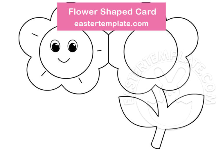 Flower Shaped Card coloring page - Easter Template