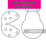 Free ladybug template - Easter Template