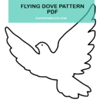 Flying dove pattern printable - Easter Template
