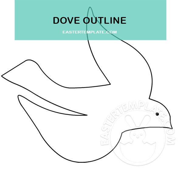 Dove outline printable - Easter Template