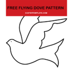 Flying dove pattern - Easter Template