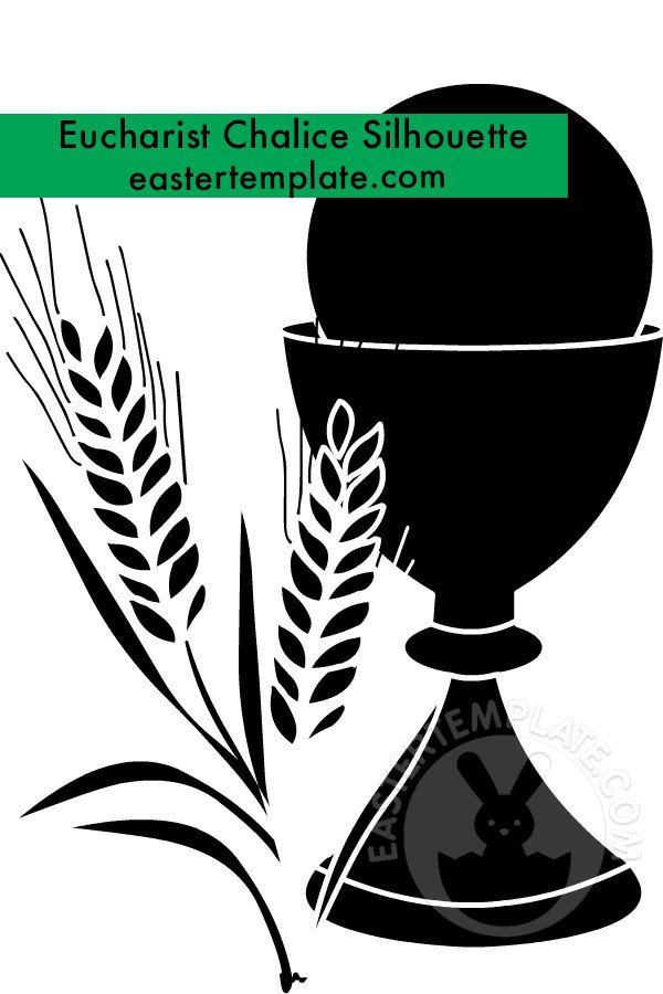Eucharist Chalice Silhouette - Easter Template