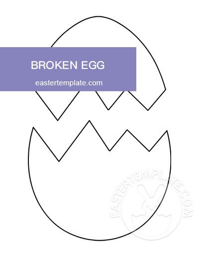 Broken egg silhouette - Easter Template