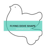 Flying dove shape printable - Easter Template
