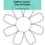 Simple Daisy template printable - Easter Template