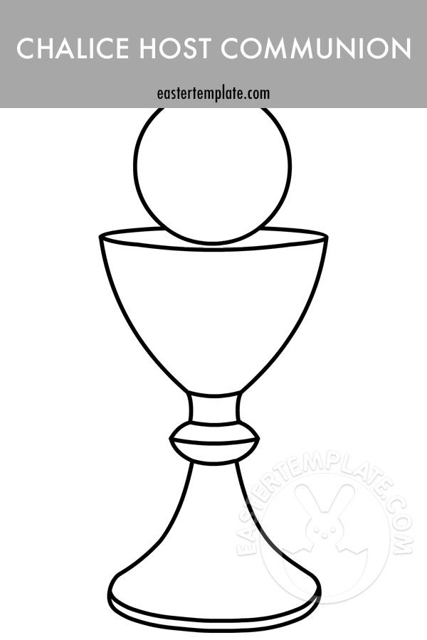Chalice Host Communion template - Easter Template