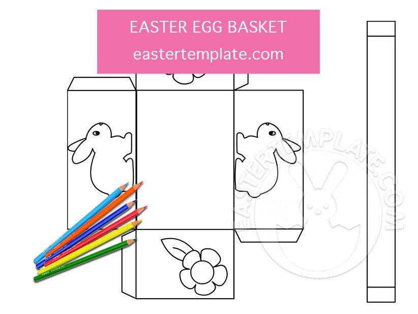 Easter Egg Paper Basket Template Easter Template