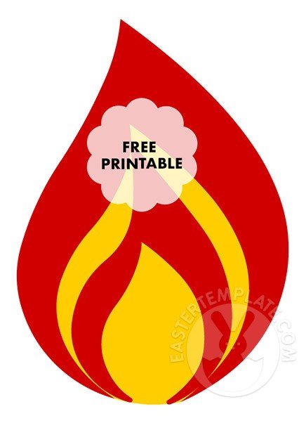 Holy Spirit Flame - Easter Template