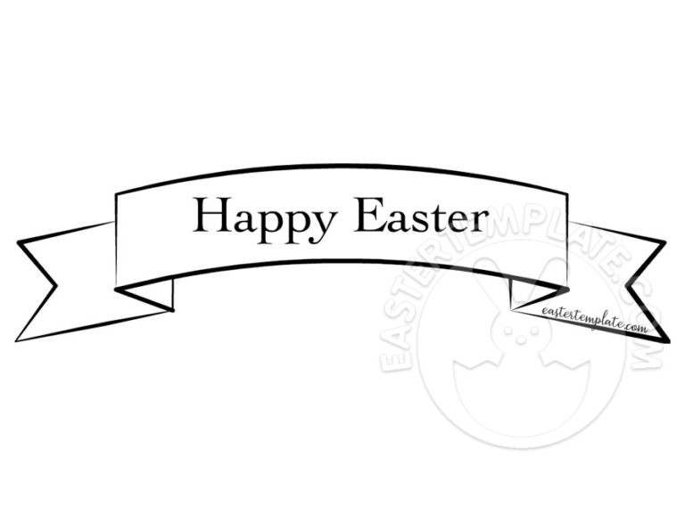 Happy Easter ribbon - Easter Template