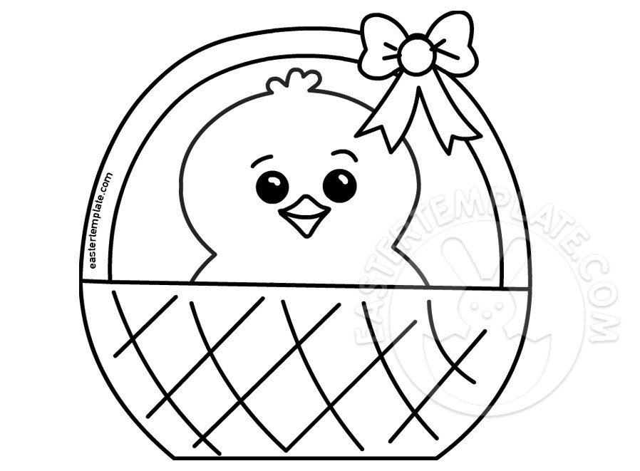 Easter Chick Basket - Easter Template