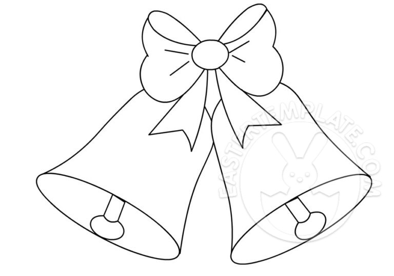 Wedding Bells coloring page - Easter Template