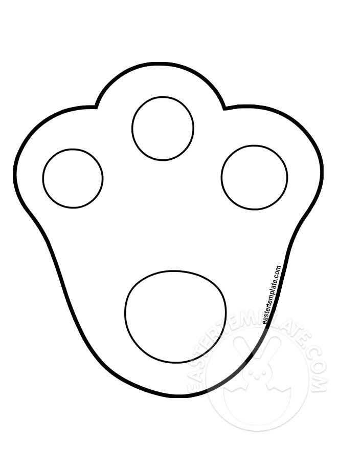 Easter Bunny Paw - Easter Template