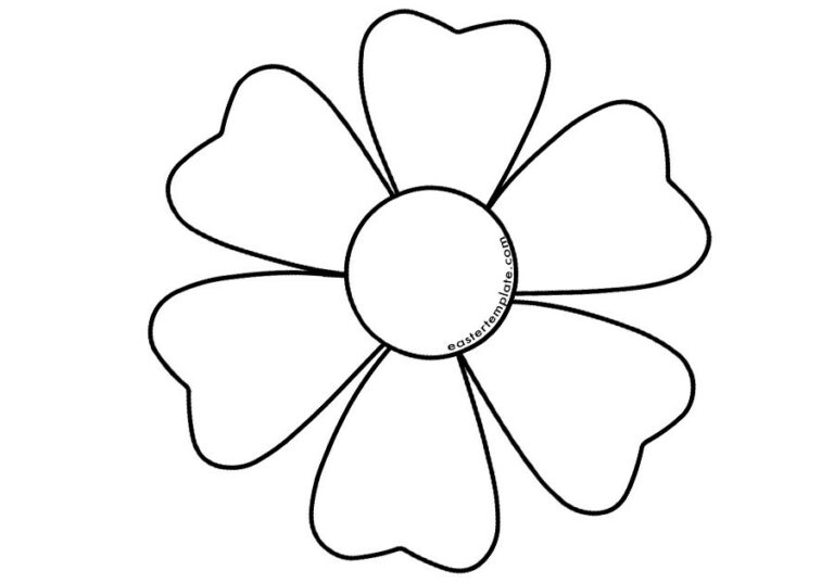 Easter Flowers Template - Easter Template