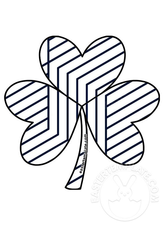 Abstract Shamrock - Easter Template