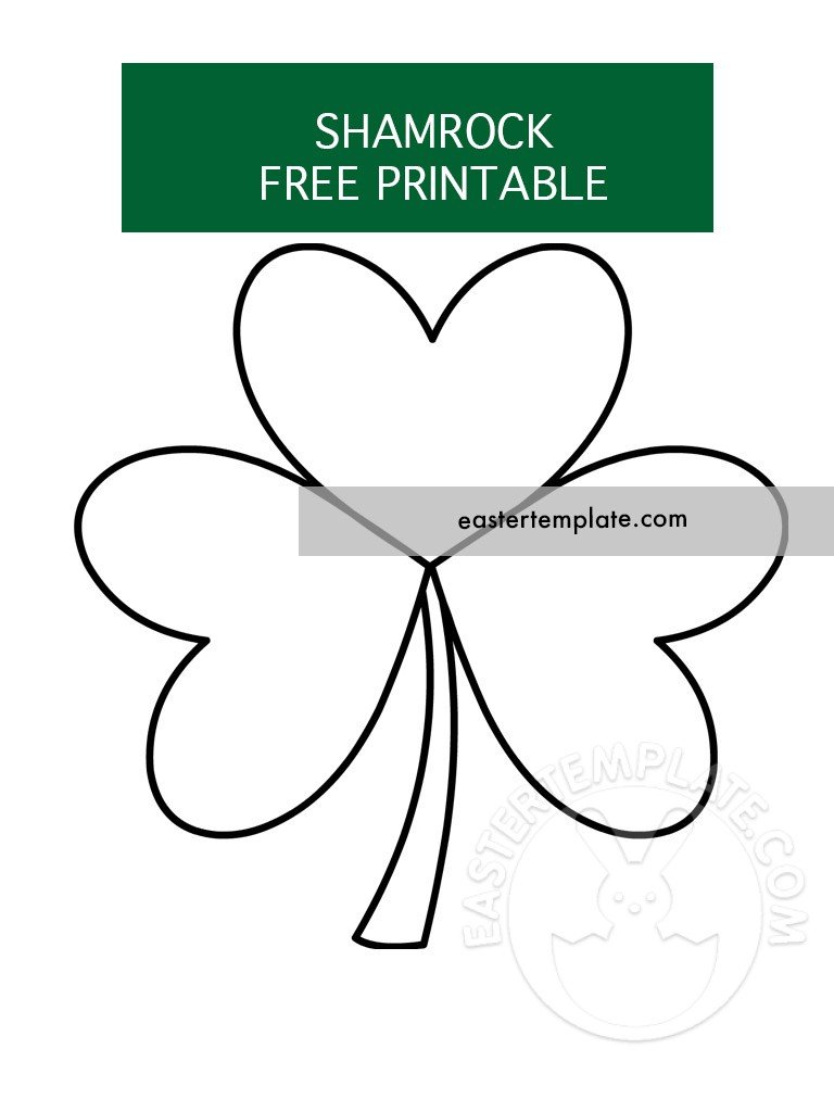Shamrock outline - Easter Template