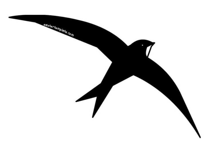 Printable Swallow silhouette - Easter Template