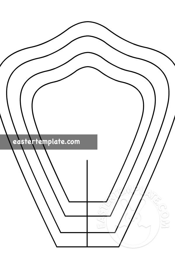 Paper flower rose petal template - Easter Template