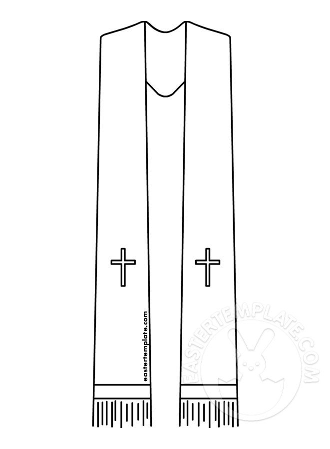 Stole priest - Easter Template