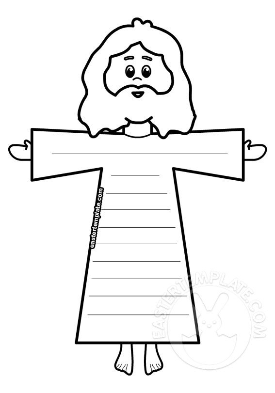 Jesus Shaped Writing - Easter Template
