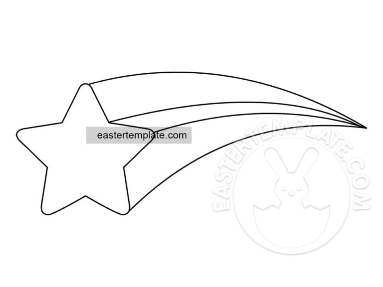 Falling star - Easter Template