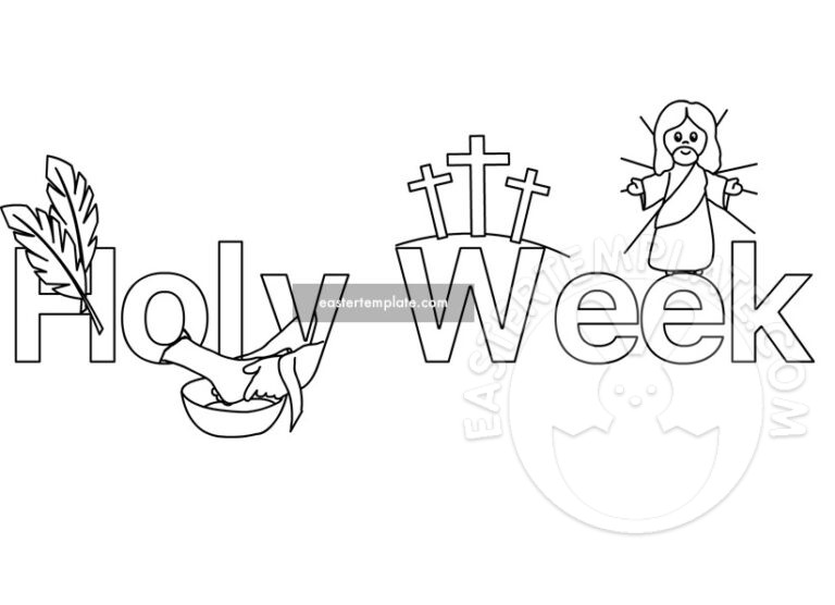 Free Holy Week coloring page - Easter Template