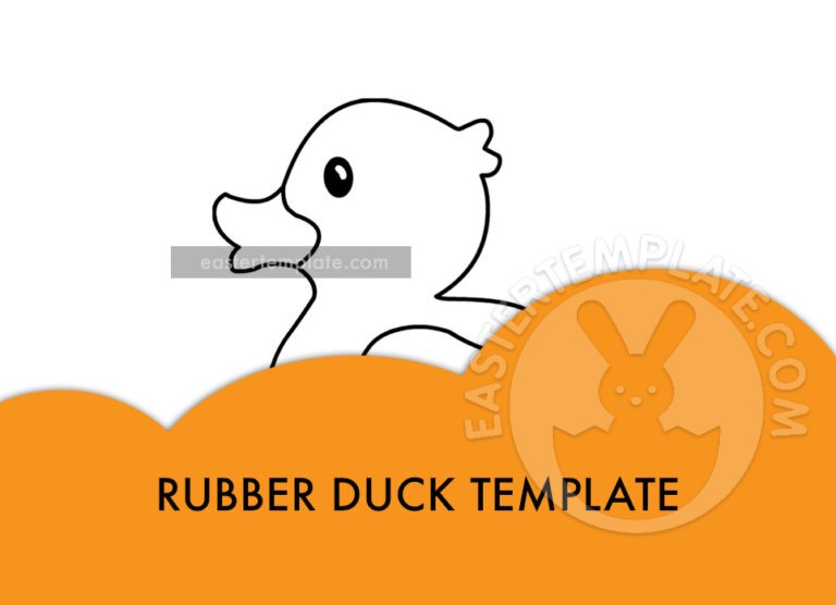 Rubber duck template - Easter Template