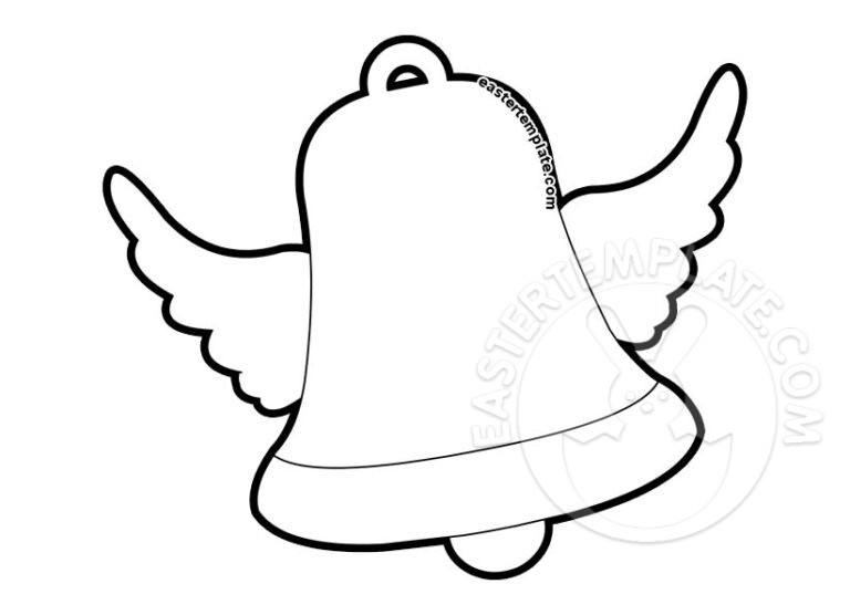 Bell with wings - Easter Template