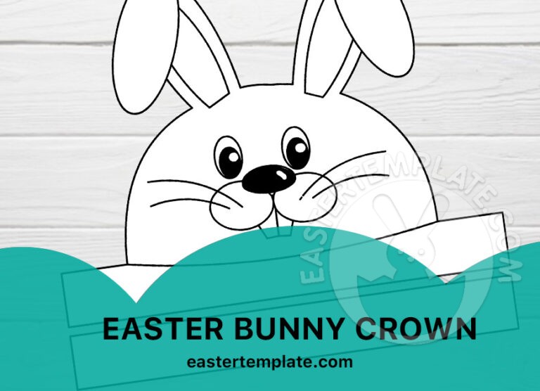 Easter bunny crown - Easter Template